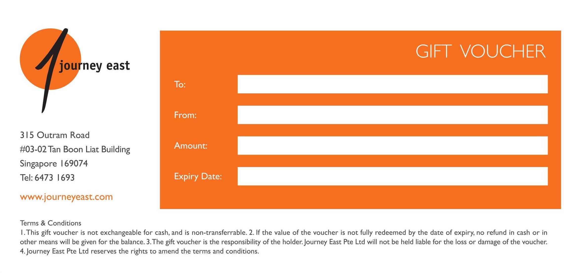 Journey East Gift Voucher | Journey East